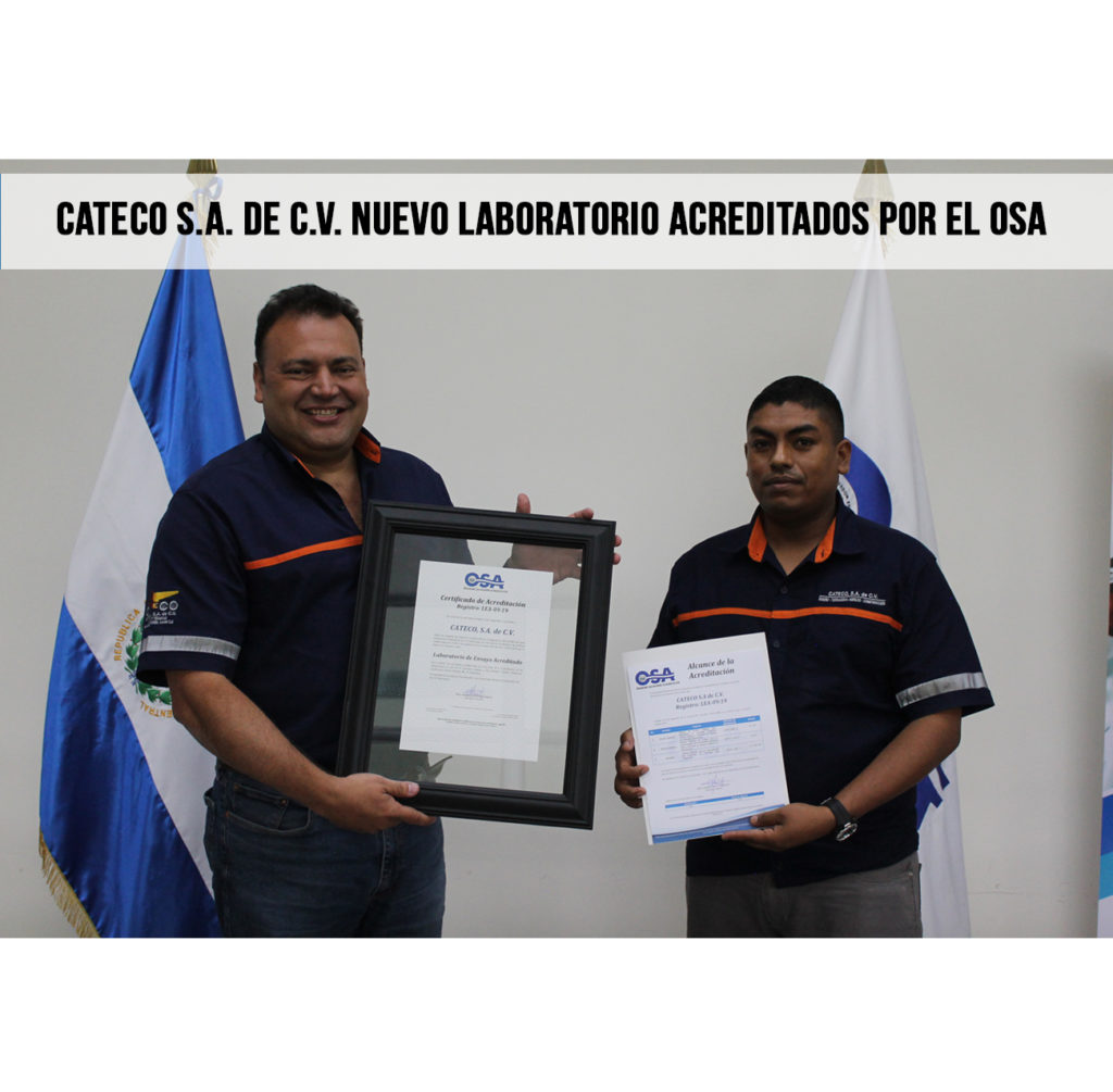 Organismo Salvadoreño de Acreditación | CATECO S.A de C.V Nuevo ...